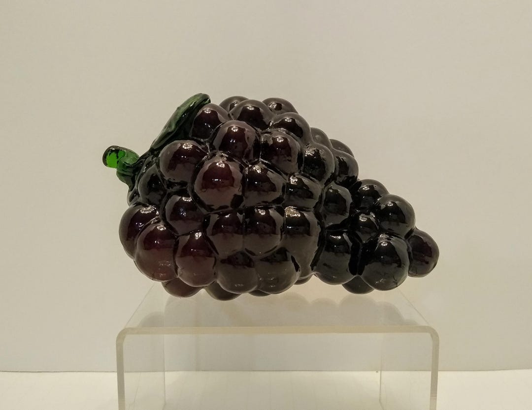 Art Glass Purple Grape Cluster - Etsy