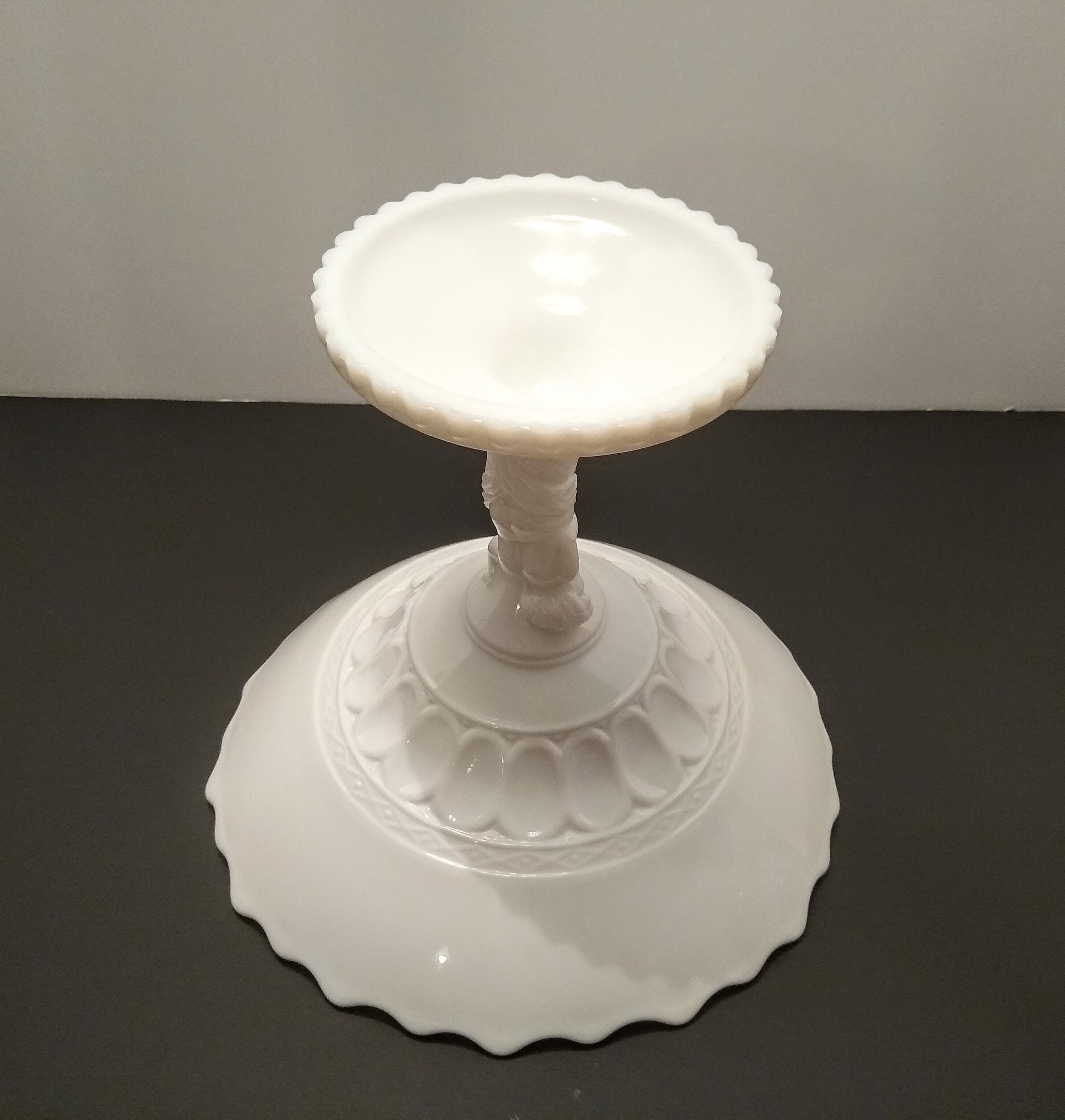 Atterbury & Company Milk Glass Atlas Compote EAPG 1800s - Etsy