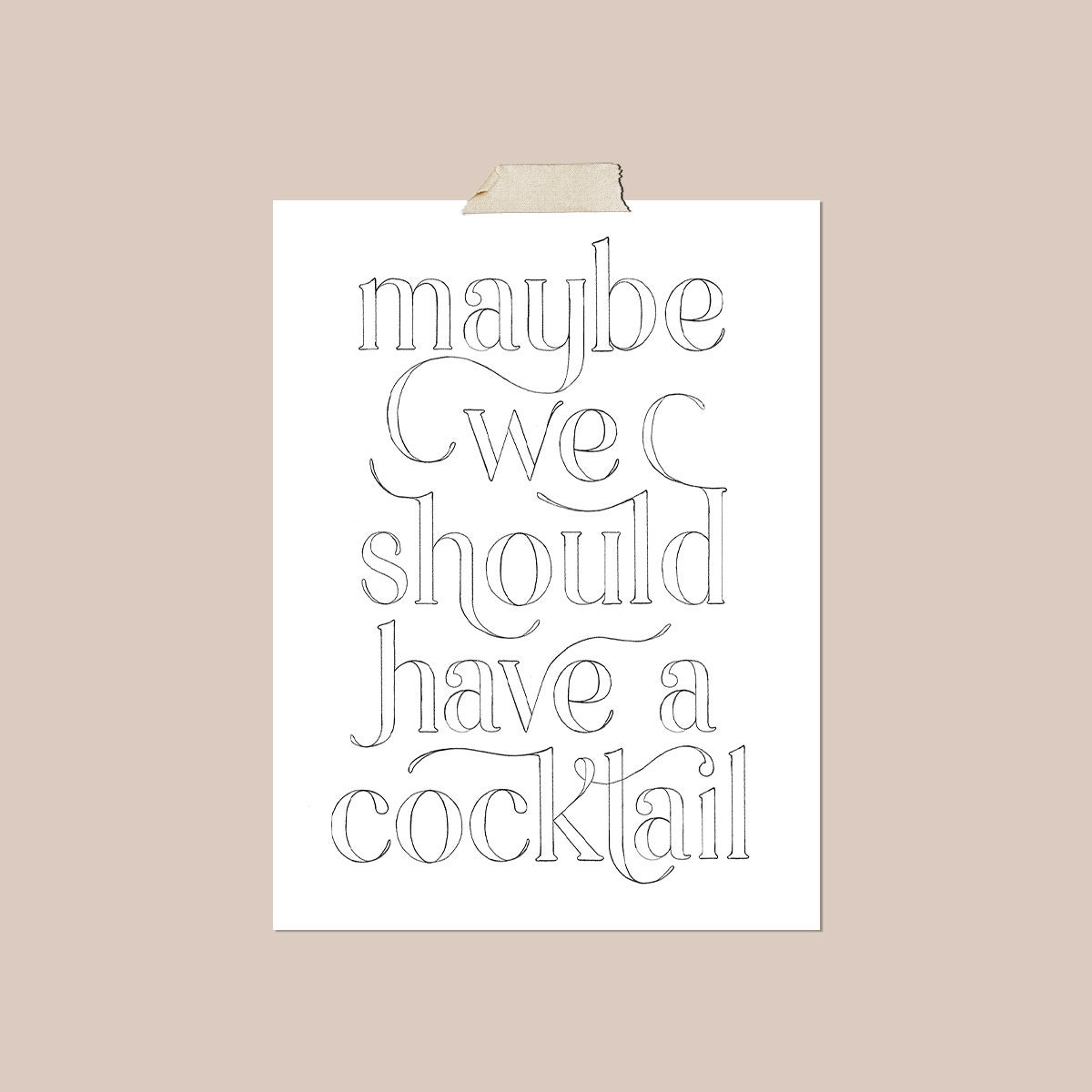 Printable Hand Lettering Digital Wall Art Lettering Instant | Etsy