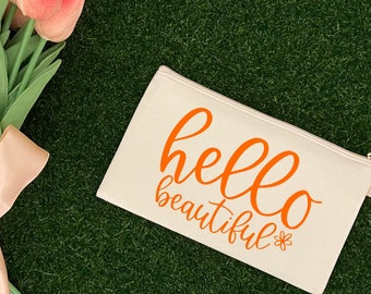 Hello Beautiful Makeup Bag - Etsy
