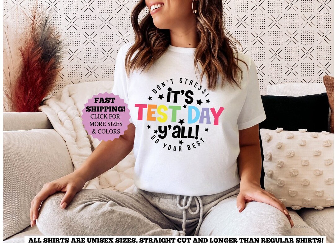 It's Test Day Y'all Shirt, Testing Tee, Teacher Shirt, Teacher Team ...