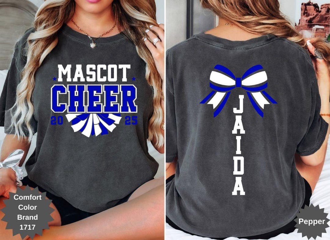 Comfort Colors Custom Cheer Team Shirt: Personalized Cheerleader Tee - Etsy
