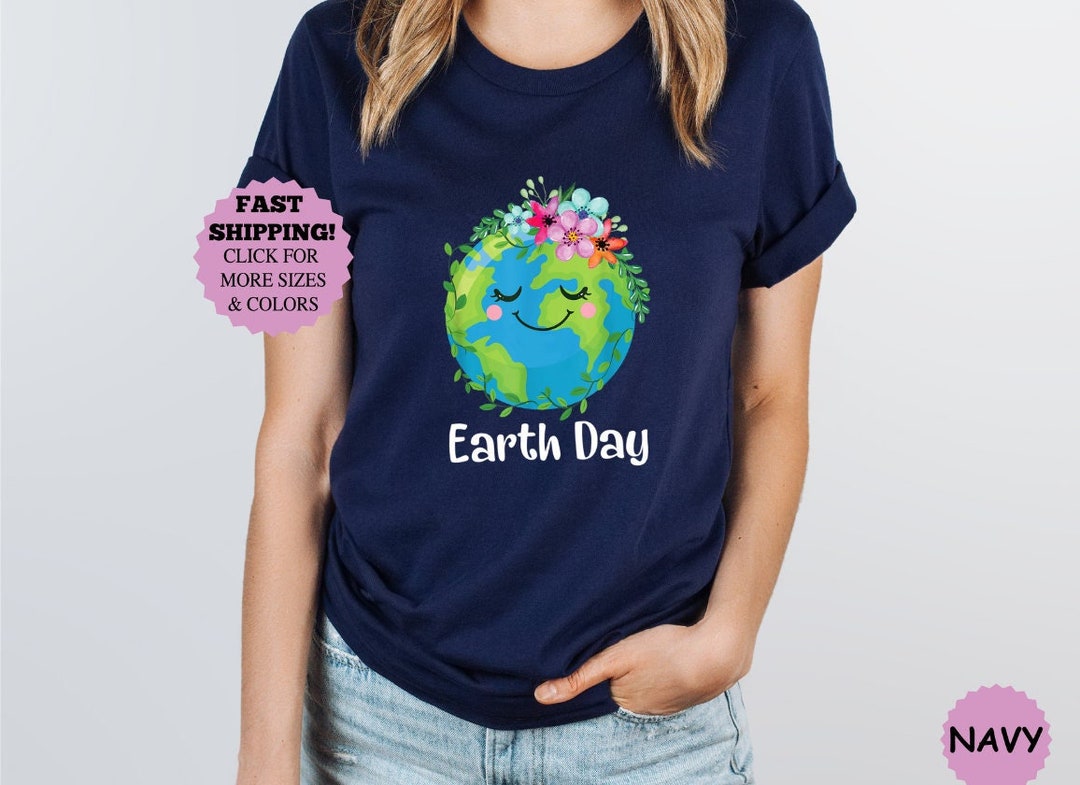 Earth Day Floral Shirt, Earth Awareness Shirt, Earth Day Shirt, Unisex ...
