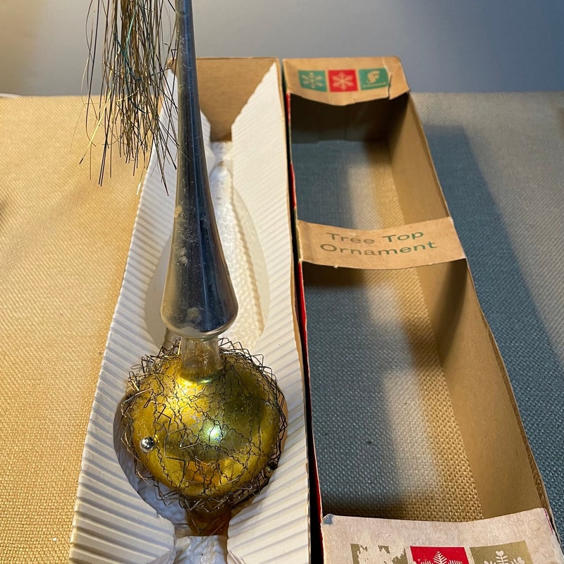 Tinsel Tree Topper - Etsy