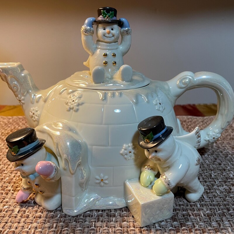 Snowman Teapot - Etsy