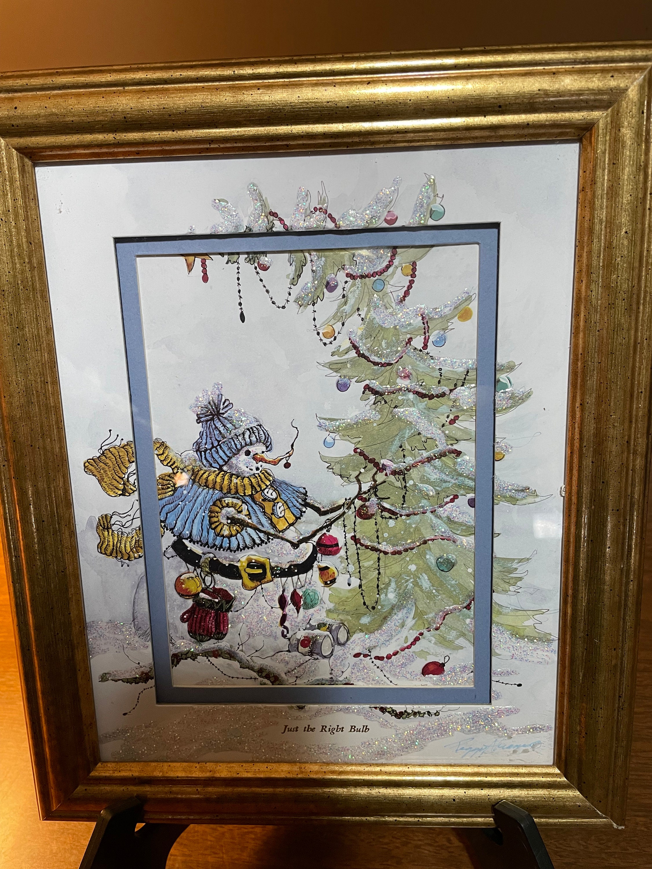 Peggy Abrams just the Right Bulb Christmas Print in 12x10 - Etsy