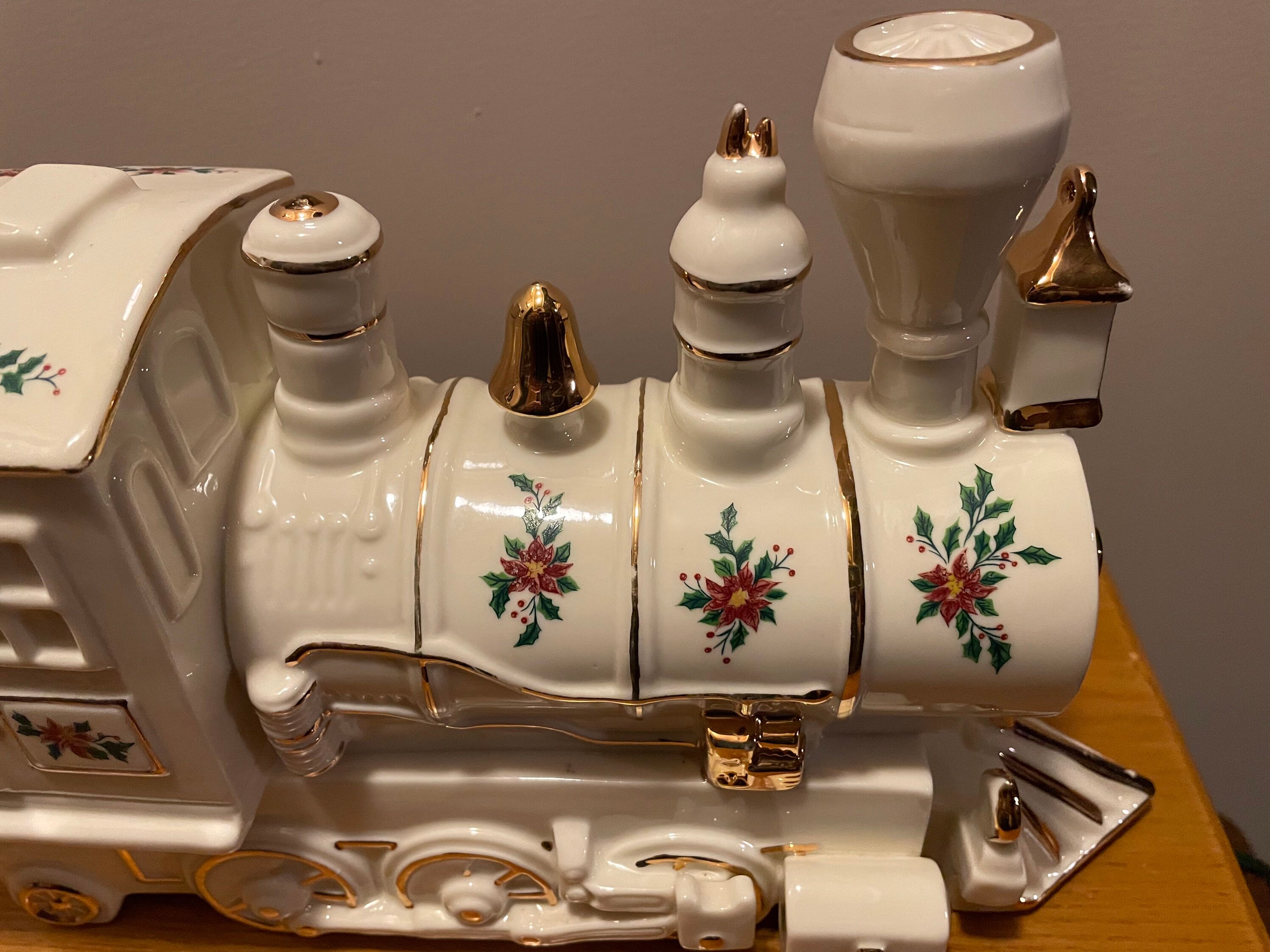 12 Long Porcelain Christmas Train Figure Decoration by - Etsy