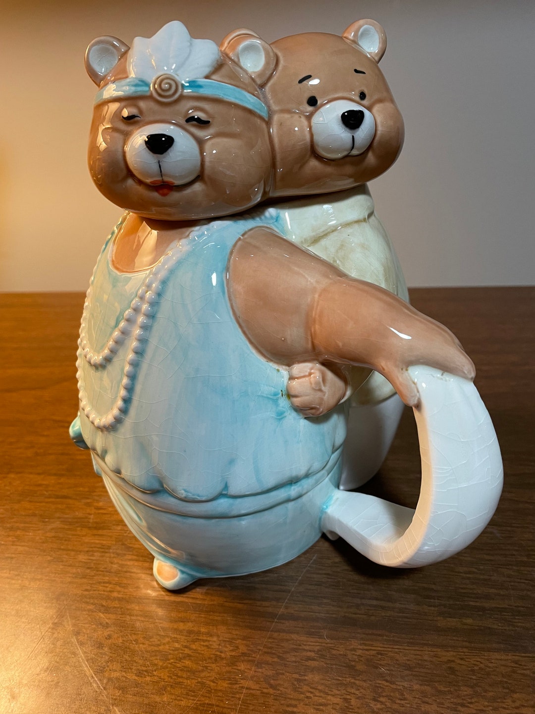 Vintage 1989 Applause Dancing Bears Roaring 20's , Flapper 8” Tall ...