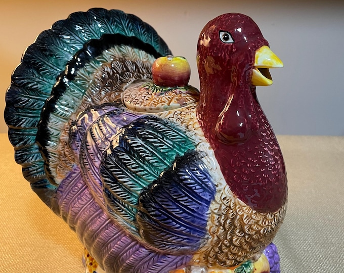Vintage Bella Casa by Ganz 9” Tall Ceramic Turkey Pitcher, Thanksgiving ...