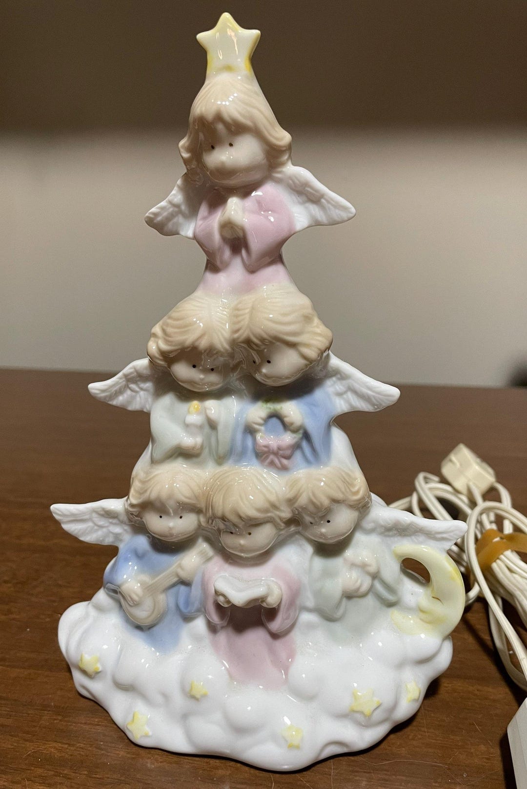Tree of Pastel Color Angels Light up Figurine, Night Light, Children’s ...