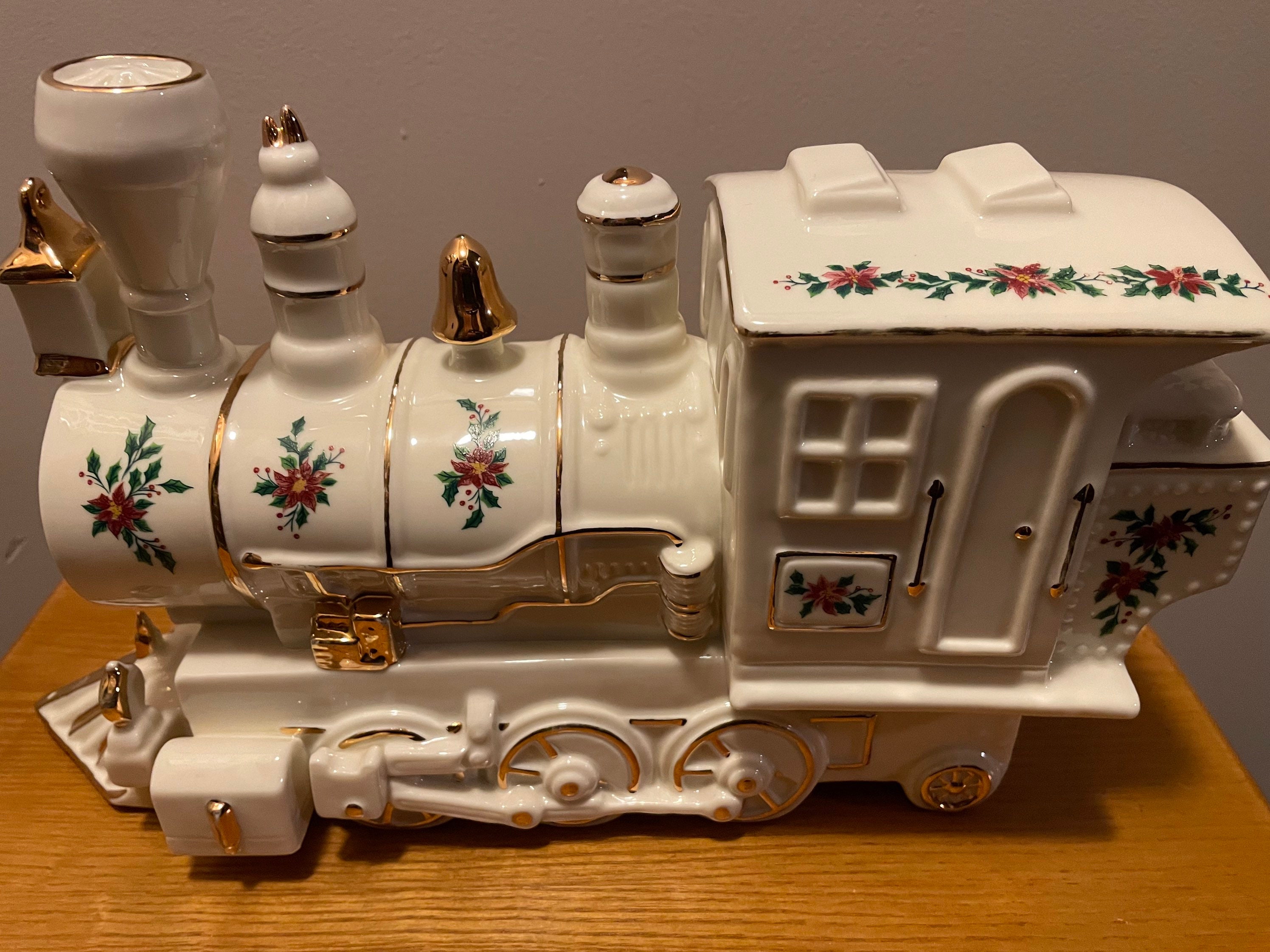 12 Long Porcelain Christmas Train Figure Decoration by - Etsy