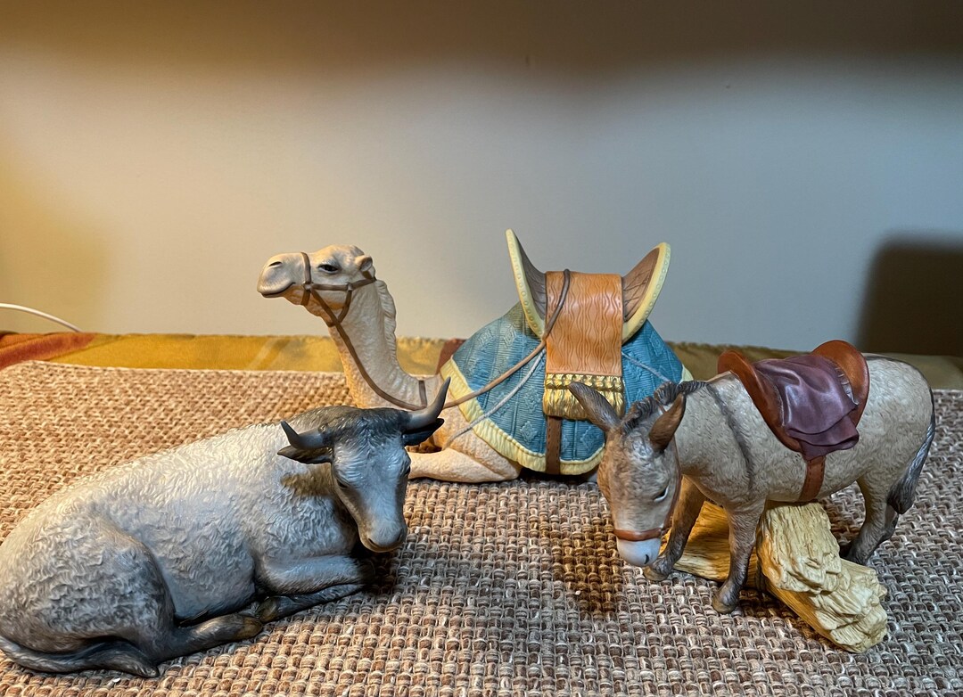 1991 Lenox Renaissance Nativity the Animals, Porcelain Figures in Box ...