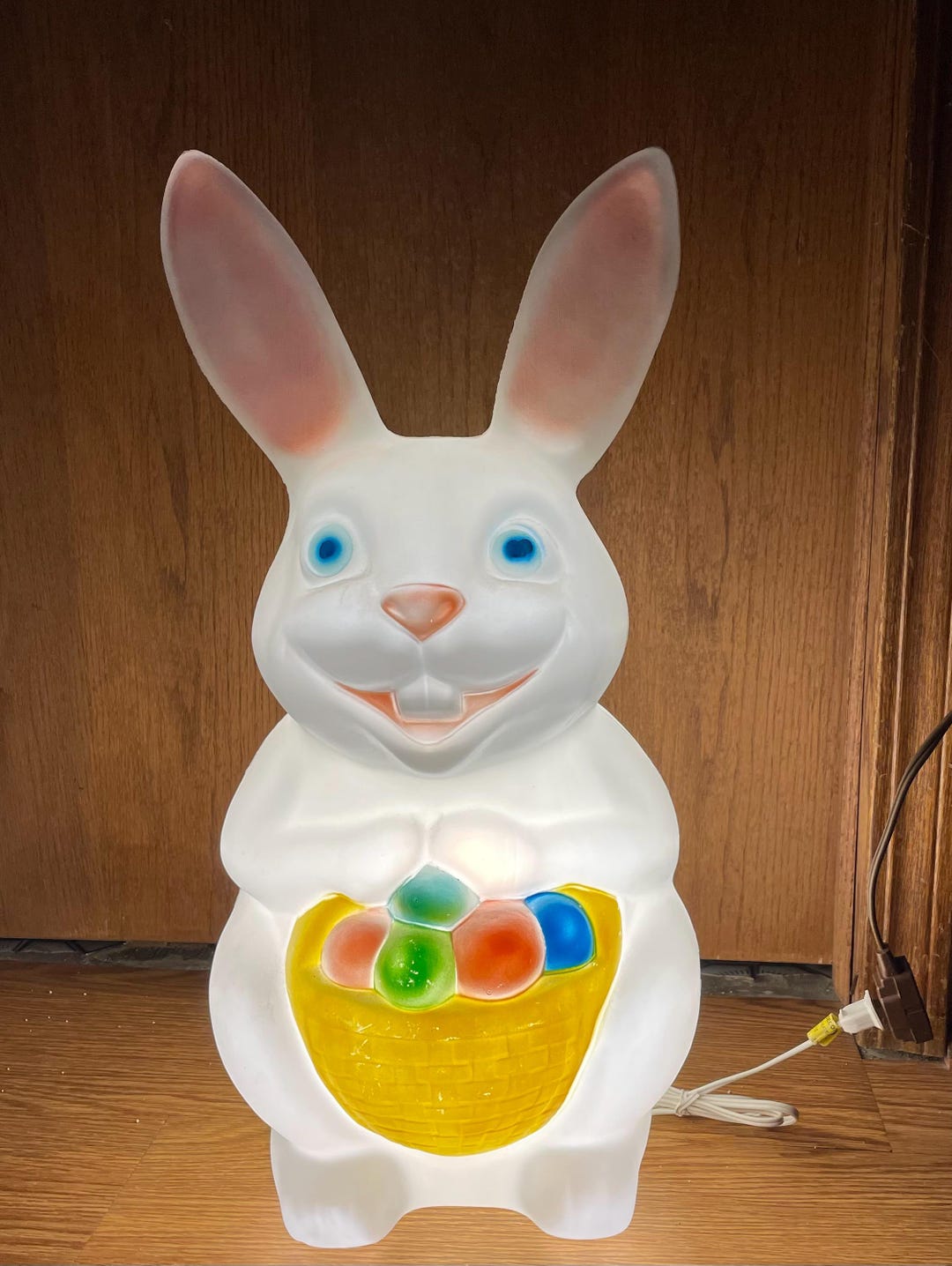 Vintage Empire 22" Tall Lighted Easter Bunny Blow Mold, Easter ...