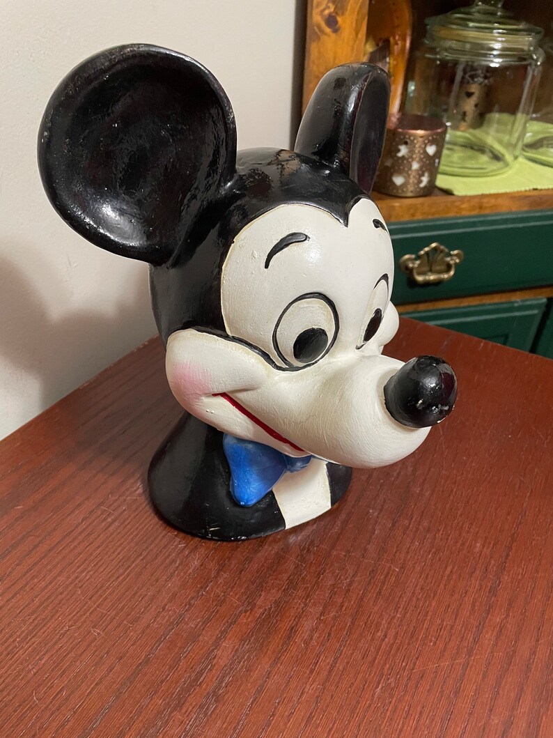 Vintage Mickey Mouse Bank 10 Tall Please Read All Details in - Etsy