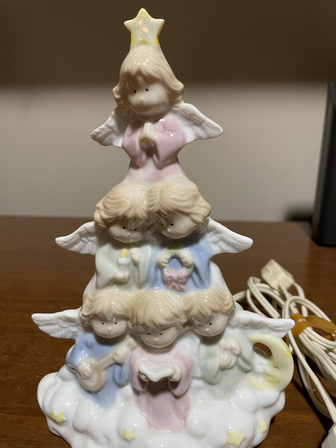 Tree of Pastel Color Angels Light up Figurine, Night Light, Childrens ...