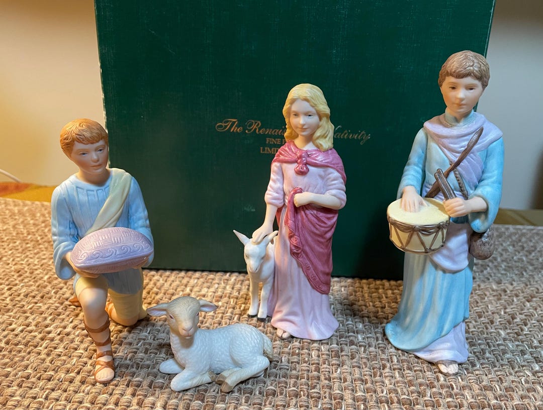 1995 Lenox Renaissance Nativity the Children of Bethlehem, Porcelain ...