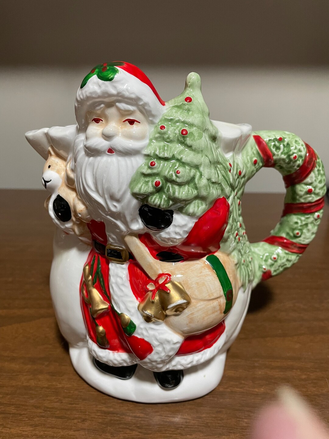 Vintage Centurion Collection 8" Ceramic Santa Christmas Pitcher, Read ...