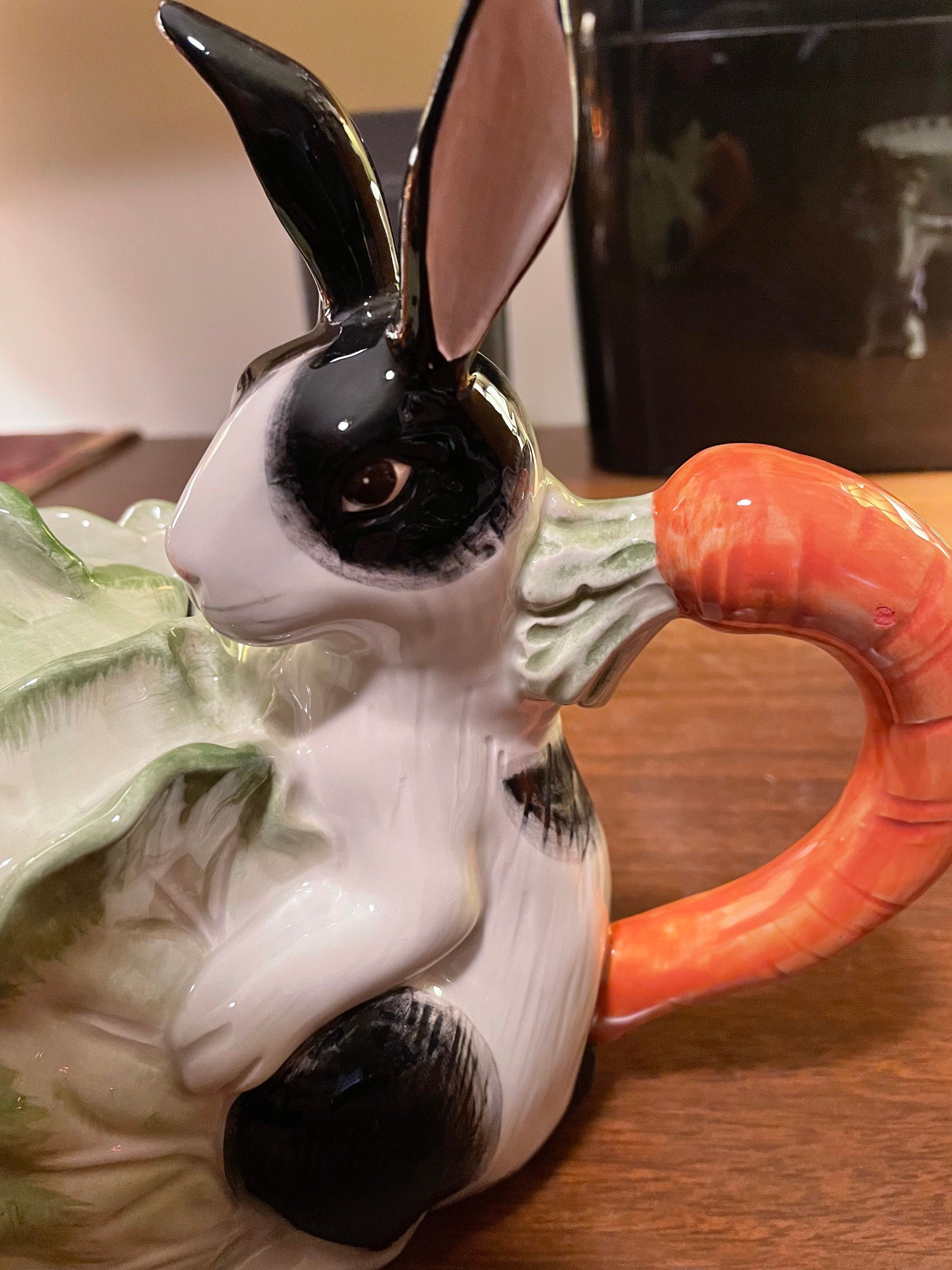 Vintage 1987 Fitz and Floyd Kensington Rabbit Cabbage Teapot - Etsy