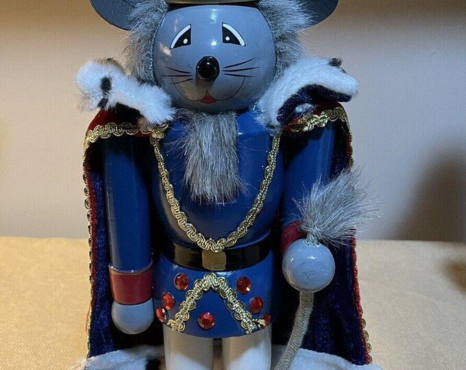 14 Tall Wooden Nutcracker, Rat King, Mouse Decorative Nutcracker ...