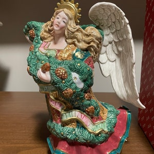 Vintage 1995 Fitz & Floyd “damask Christmas” Angel Figurine Pitcher, 1. ...