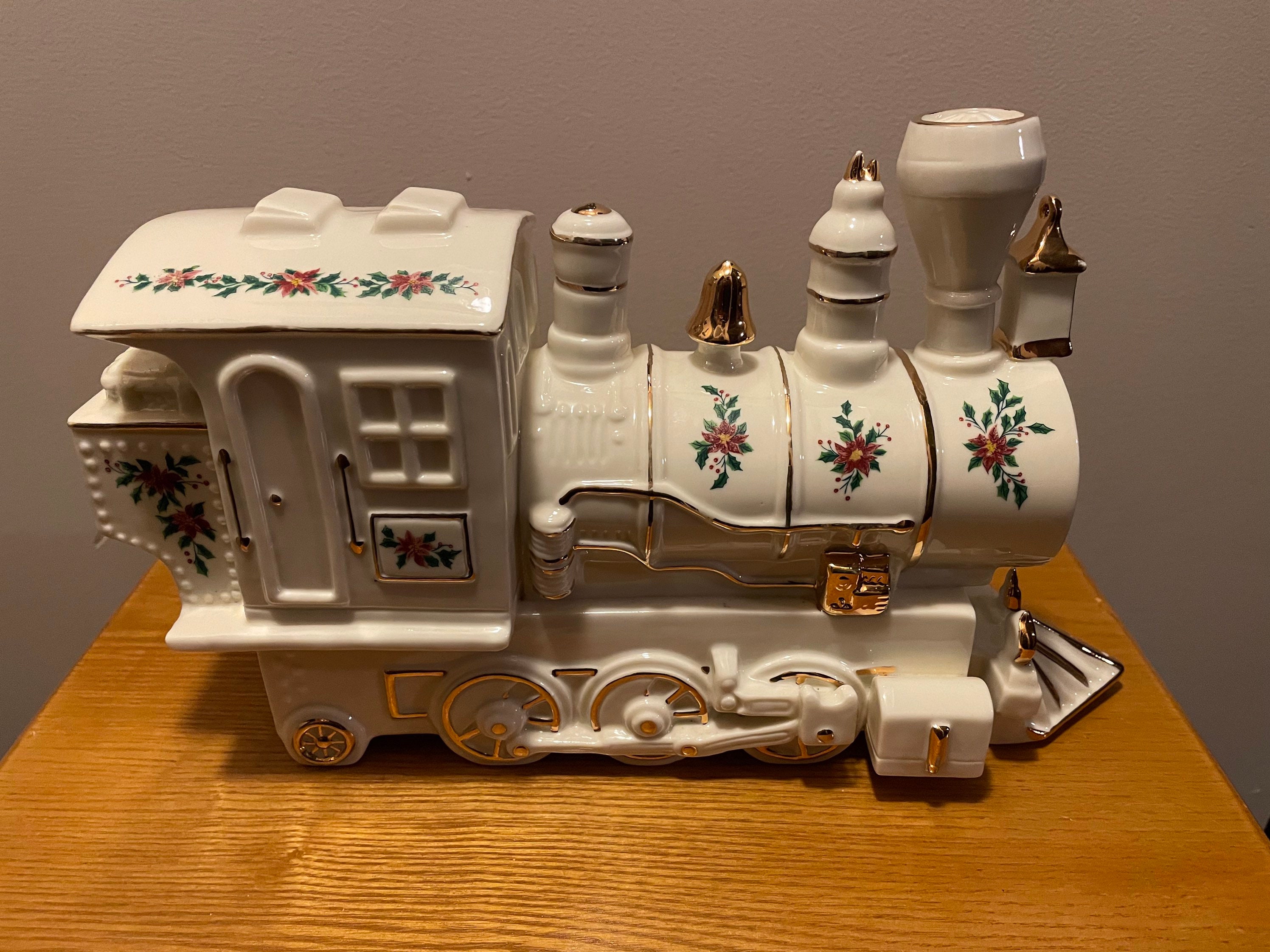 12 Long Porcelain Christmas Train Figure Decoration by - Etsy