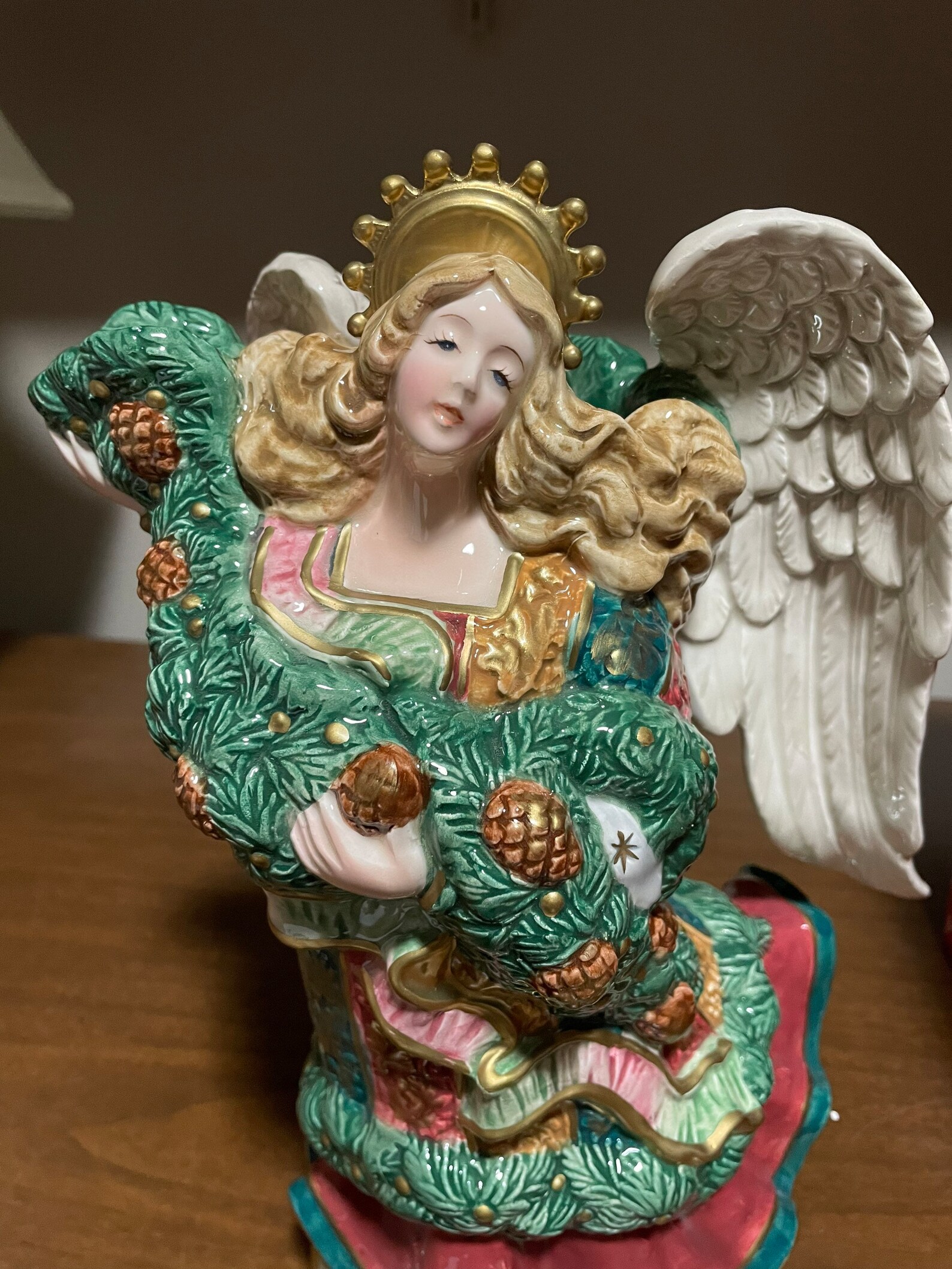 Vintage 1995 Fitz & Floyd damask Christmas Angel Figurine - Etsy