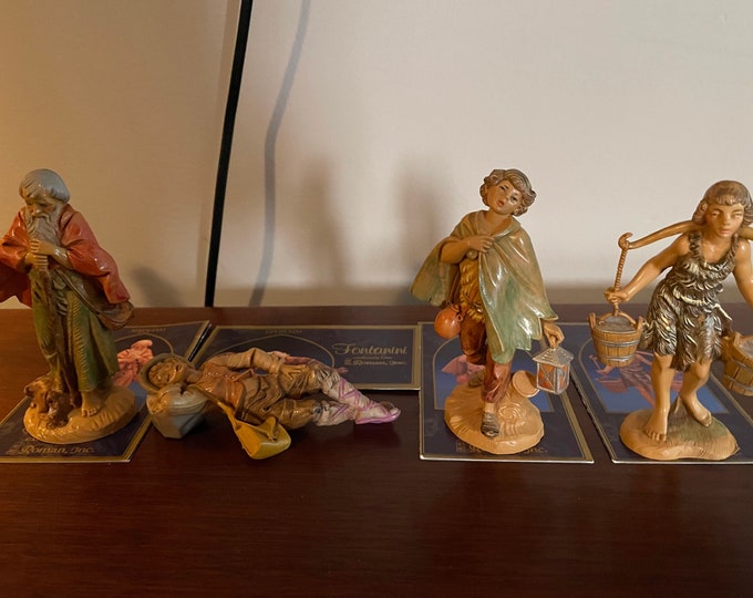 Roman Fontanini Nativity 5” Figures, Abraham, David, Asa, Ephraim - Etsy