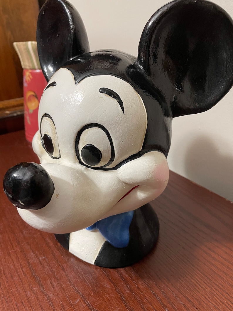 Vintage Mickey Mouse Bank 10 Tall Please Read All Details in - Etsy