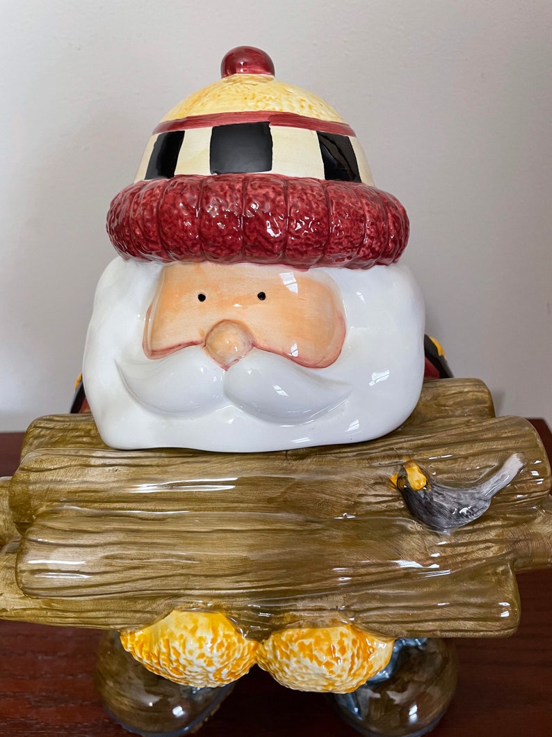 Sakura Debbie Mumm Woodland Santa Cookie Jar Christmas Cookie - Etsy