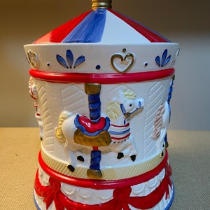 Vintage 10tall Merry Go Round Carousel Ceramic Cookie Jar, Read All ...