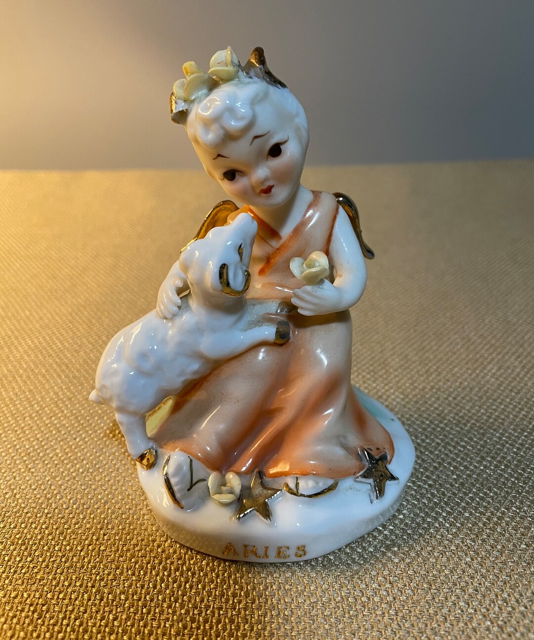 Vintage Lefton aries Angel Figurine, 4 Tall, Collectible Angel Figurine ...