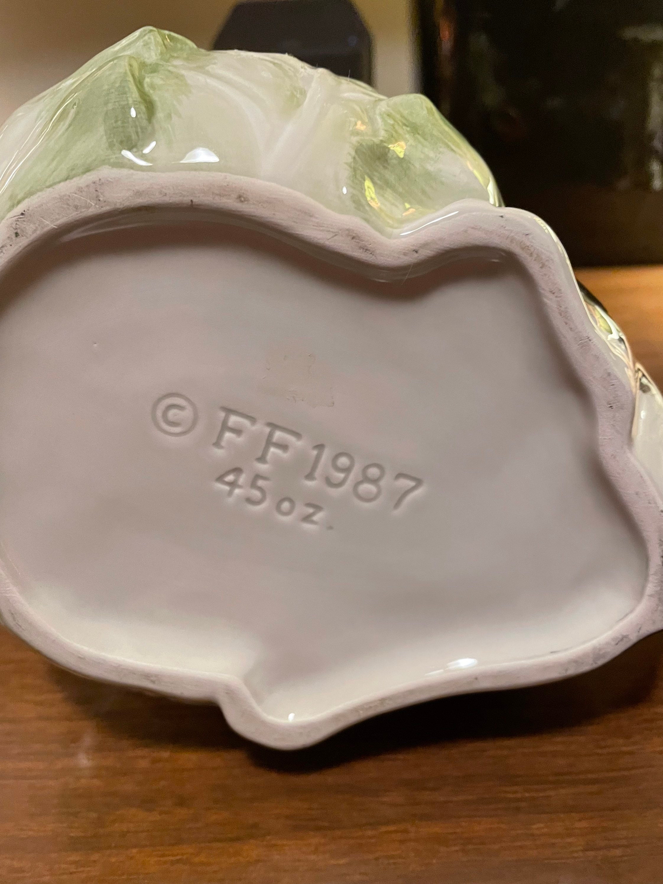 Vintage 1987 Fitz and Floyd Kensington Rabbit Cabbage Teapot - Etsy