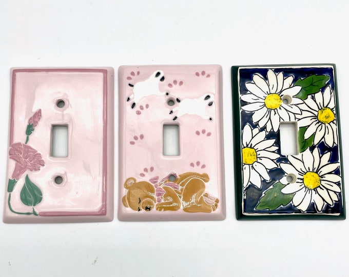 Now That's a Switch Hand Painted Ceramic Light Switch Plate Retro Wall ...