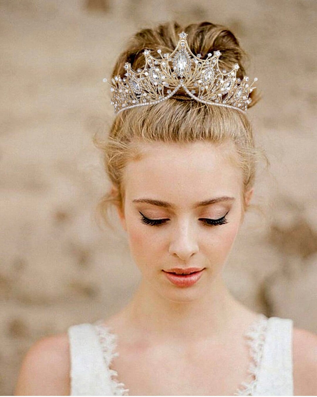 Baroque Tiaras and Crowns for Women Jeweled Costume Tiara Crown ...