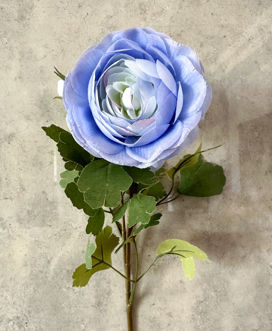Blue Silk Ranunculus Stem: Realistic Artificial Flower, 22” - Etsy