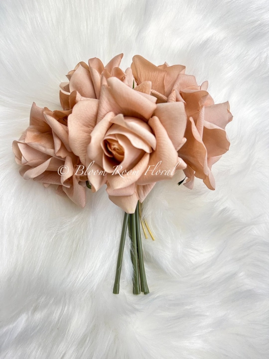 5 Stem Real Touch Roses | Extremely Realistic Luxury Quality Artificial ...