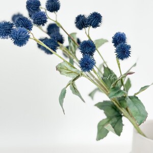 1 Blue Thistle Stem, Artificial Flower High-quality Artificial Floral ...