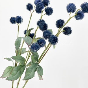 1 Blue Thistle Stem, Artificial Flower High-quality Artificial Floral ...