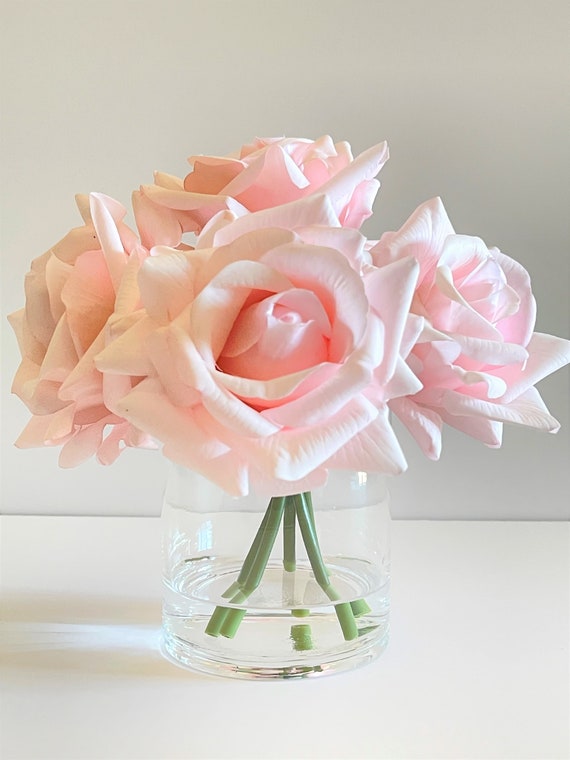 5 Stem Real Touch Roses Extremely Realistic Luxury Quality - Etsy