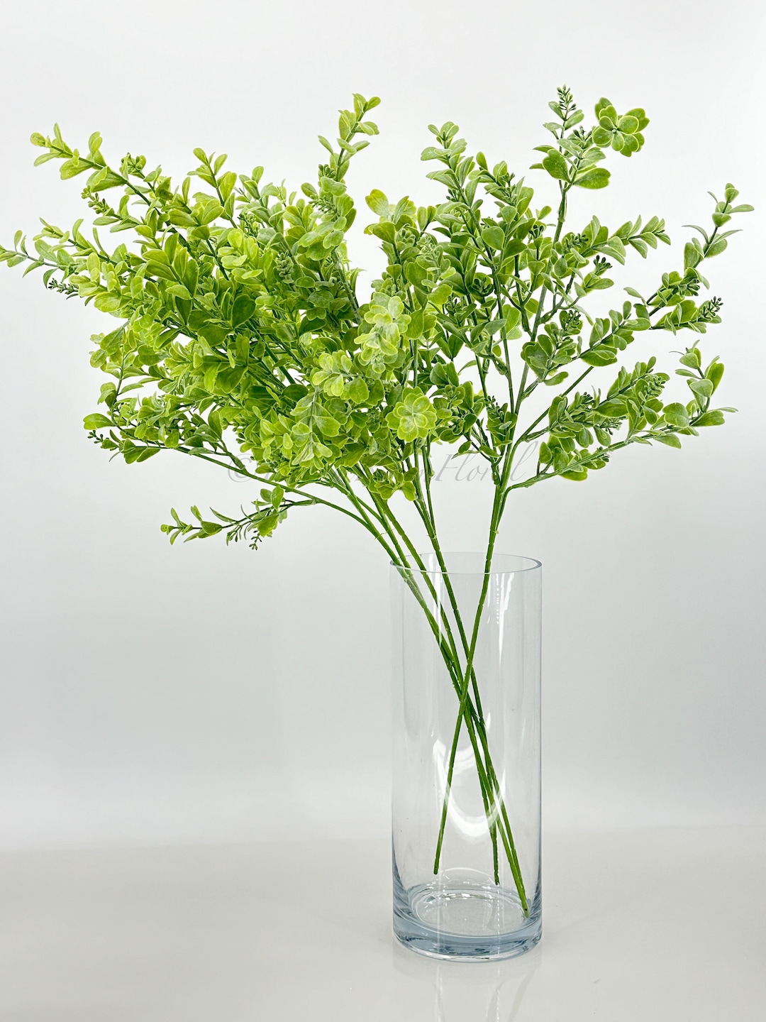 Light Green Boxwood Stem: Realistic Faux Floral, 26" Artificial ...