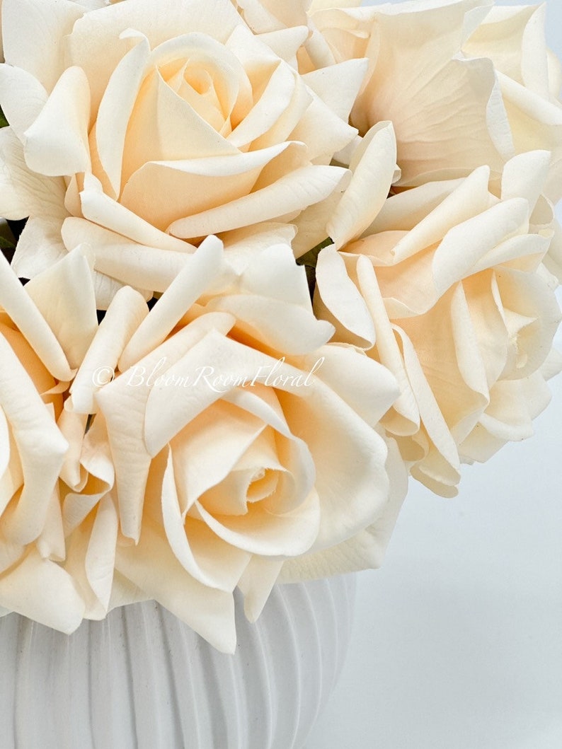 5 Stem Real Touch Roses Extremely Realistic Luxury Quality - Etsy