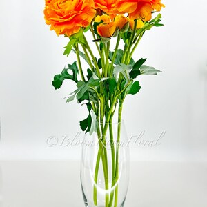 Orange Real Touch Ranunculus High-quality Artificial Flower Stem ...