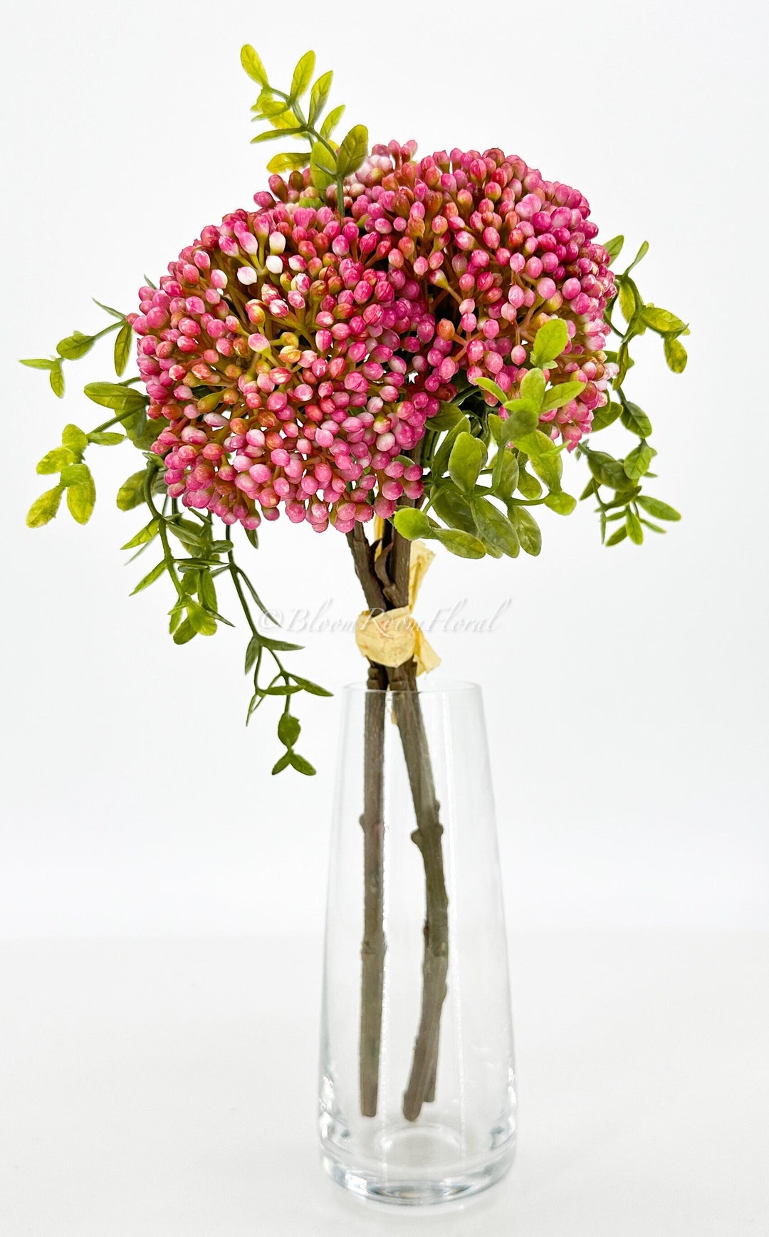 Pink Berry Stems: Artificial Floral Filler, Home Decor (3 Stems) - Etsy