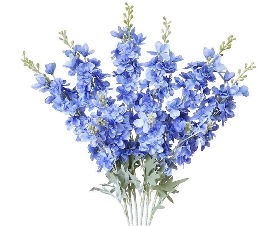 1 Sky Blue Faux Delphinium, Snapdragon Long Stem/wedding/home ...