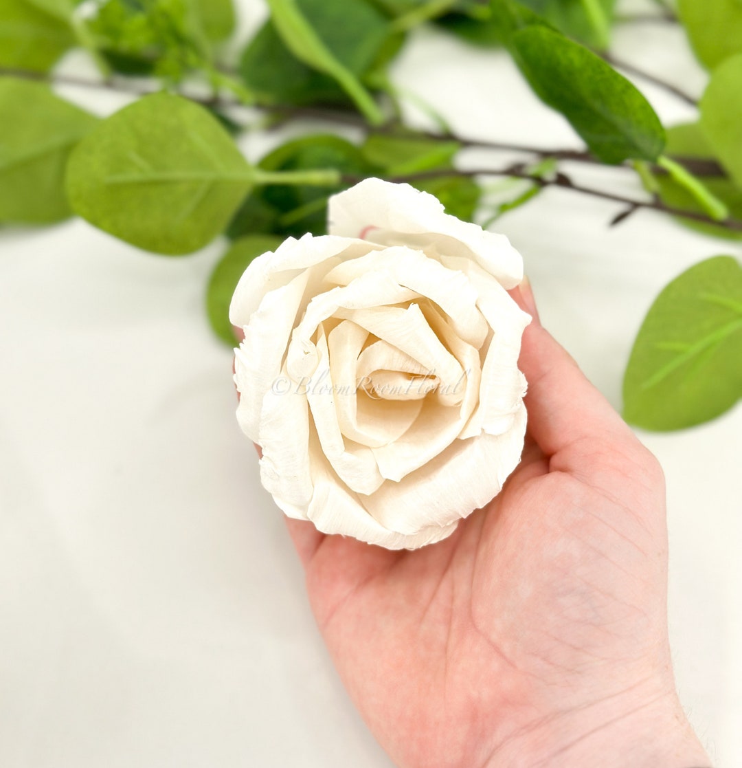 Wooden Rose Flowers - Set of 5 | Wood Flowers | Natural Wood Flowers ...