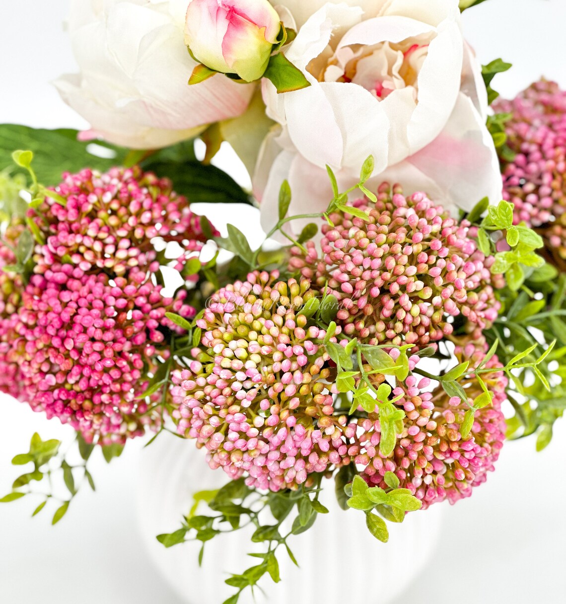 Pink Berry Stems: Artificial Floral Filler, Home Decor (3 Stems) - Etsy
