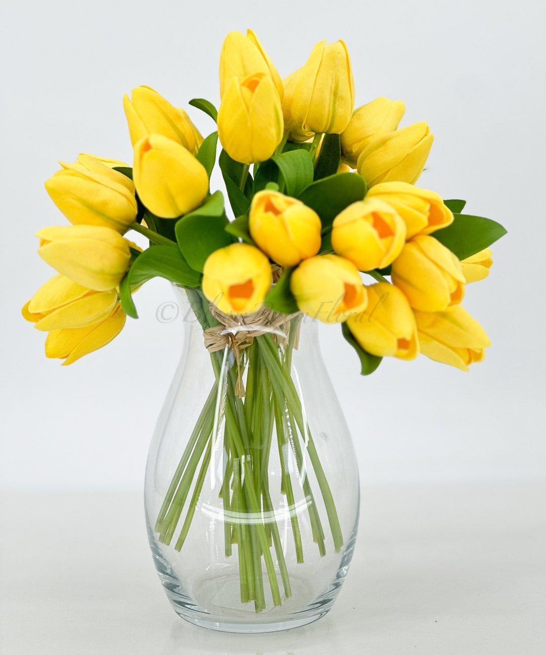 Yellow Real Touch Tulips: 10" Artificial Floral Stems, Set of 6 - Etsy