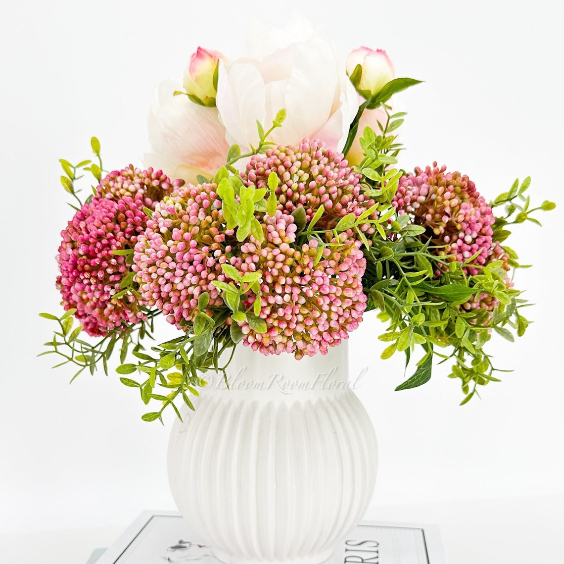 Pink Berry Stems: Artificial Floral Filler, Home Decor (3 Stems) - Etsy