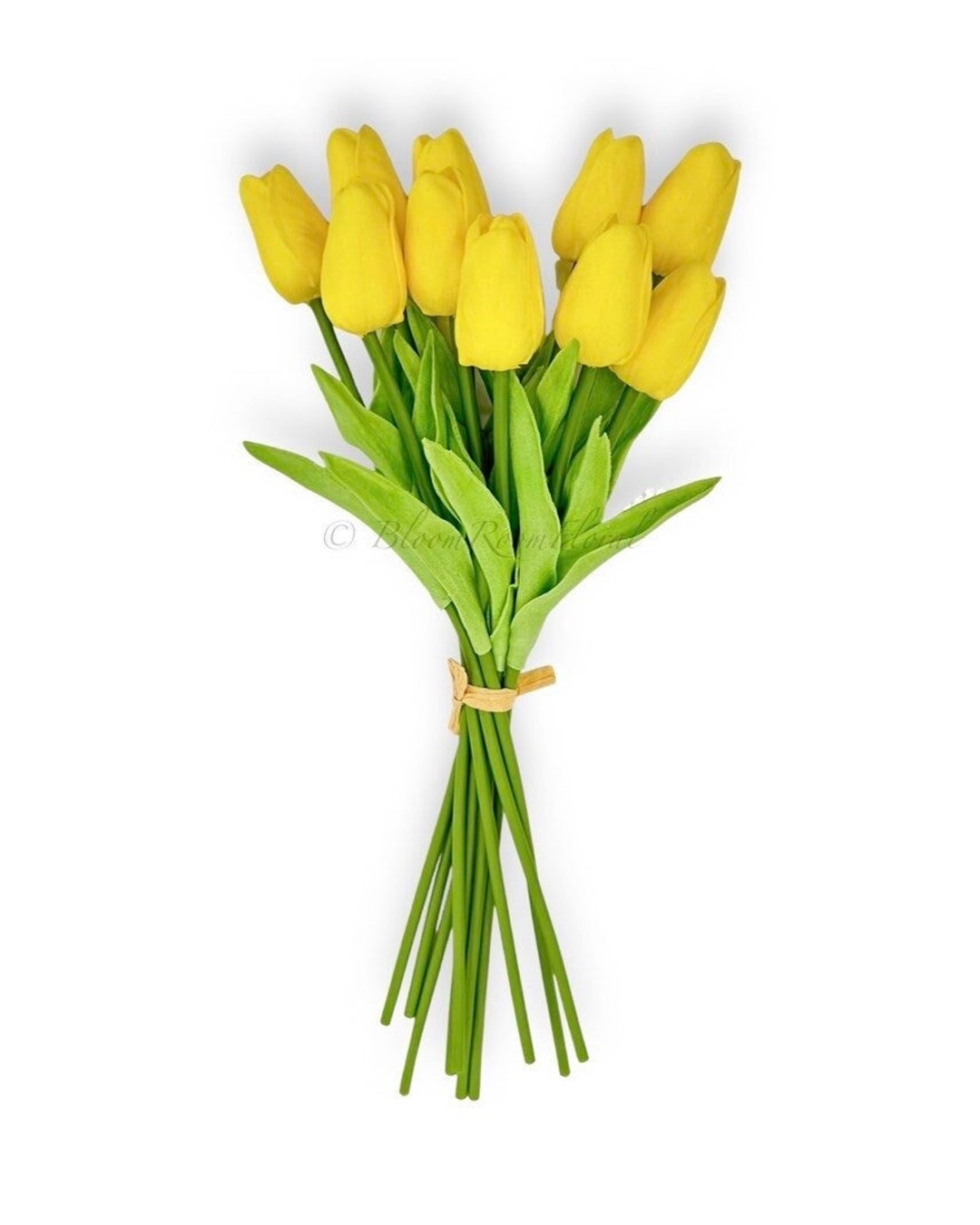 10 Yellow Real Touch Tulips: Realistic Artificial Floral Decor - Etsy
