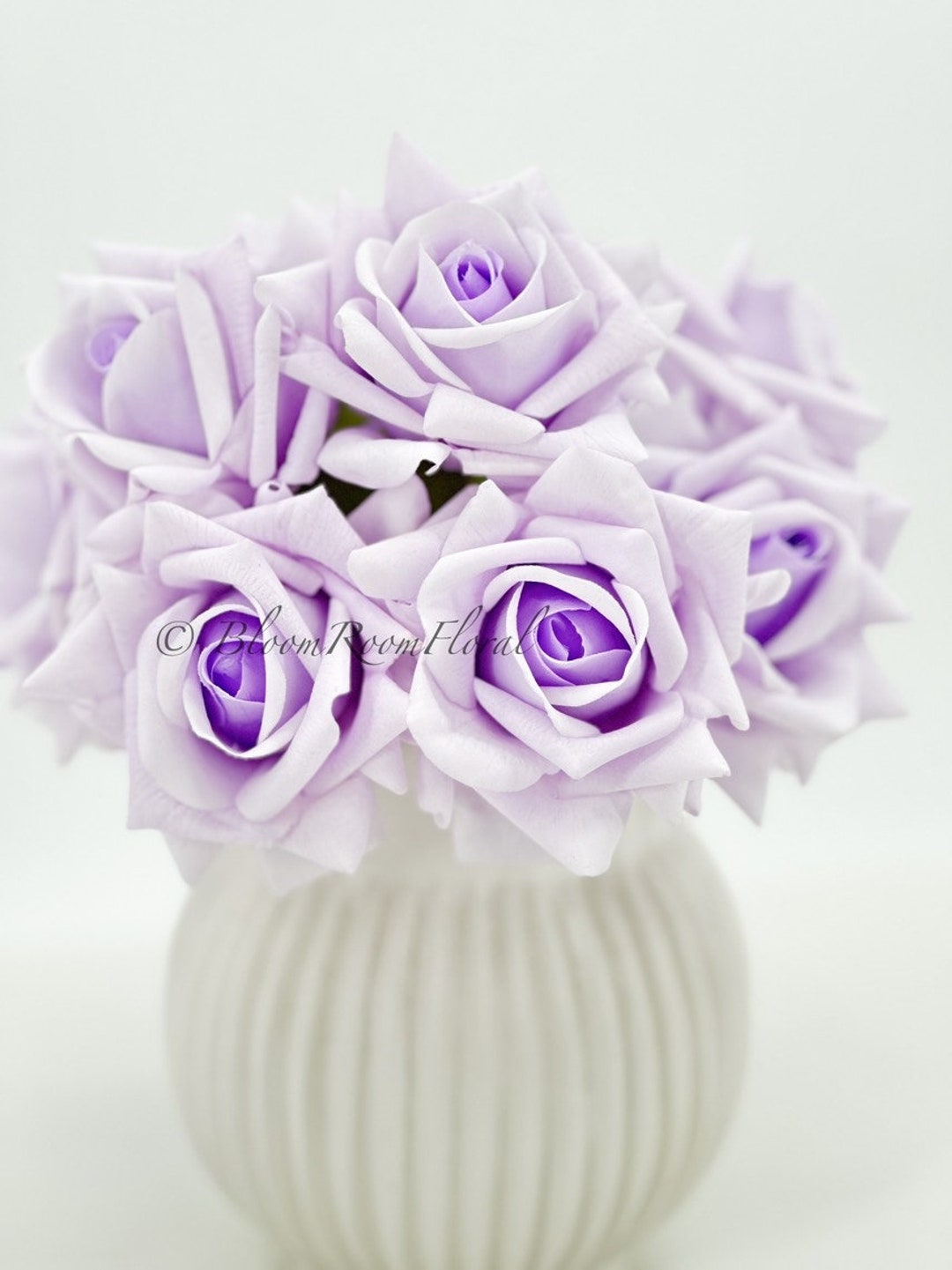 Real Touch Lavender Roses: Luxury Artificial Floral Decor (5 Stems) - Etsy